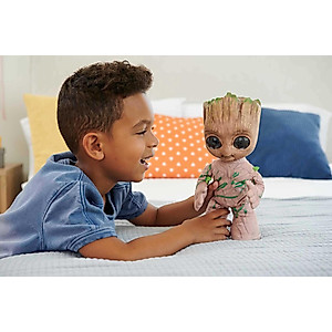 Mattel Marvel Plush, Groovin’ Groot Dancing & Talking Figure from the Disney+ Series I Am Groot, Soft Toy for Kids, Fans & Collectors