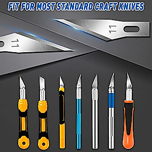 DIYSELF 100 PCS Exacto Knife Blades, SK5 Carbon Steel #11 Exacto Blades Refill Craft Art Knife Replacement Blades with Storage Case for Craft, Hobby, Scrapbooking, Stencil