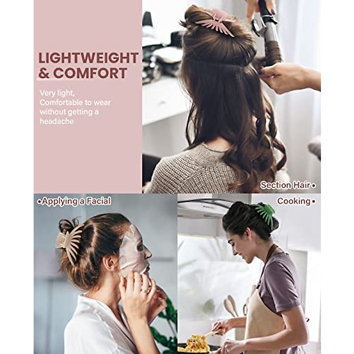 Hair Clips for Women - OPAUL Matte Nonslip Large Hair Claw Clips for Thick and Thin Hair, 4.7 Inch Strong Hold Big Hair Clips Fashion Hair Styling Accessories Christmas Gifts for Women Girls (4 Pack)