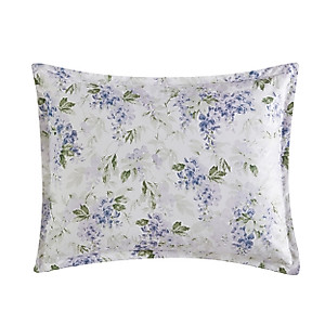 Laura Ashley- King Duvet Cover Set, Plush Velvet Bedding Set, Designer Home Decor (Wisteria Lavender, King)