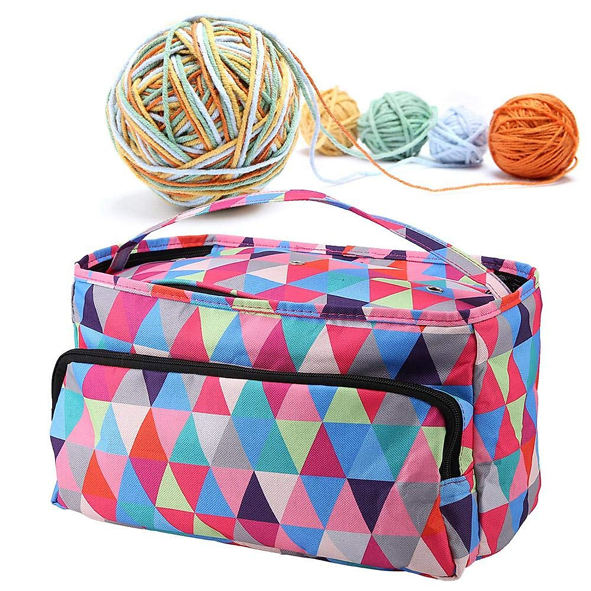 Yarn Storage Bag Wool Ball Organizer Crochet Thread Tote Sewing Tool Case Basket DIY Hand Knitting Tool Storage Bag