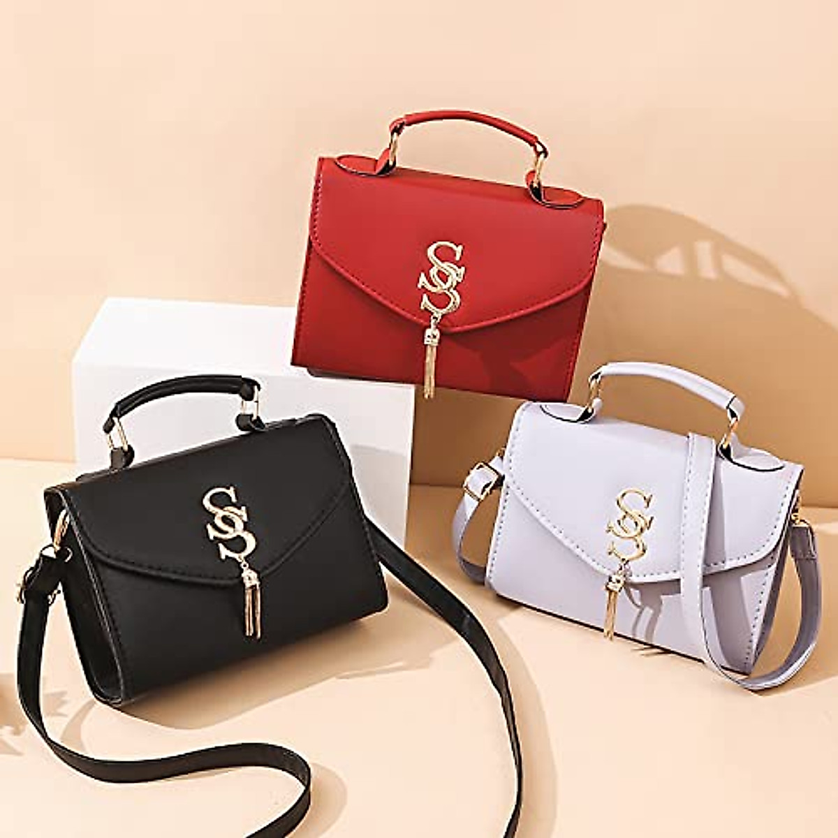 Crossbody Bags for Women Casual Fashion Handbag Adjustable Strap with Tassel Decoration Shoulder Bag Purse