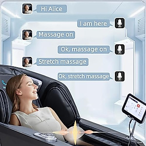 MassaMAX 2023 Massage Chair, Full Body Zero Gravity SL Track Recliner with Yoga Stretch, Voice Control, Heating, Airbags, Foot Massage (321-Black)