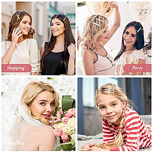 15 Pieces Rhinestone Hair Clips Metal Rhinestone Hair Pins Clear Crystal Bobby Pins for Women Luxury Hair Barrettes Bling Hair Pins Hair Accessories for Party Wedding Daily(Silver)