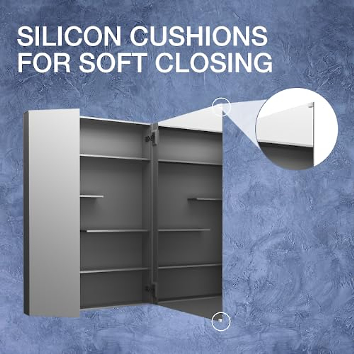 Kohler Maxstow Frameless Surface Mount Bathroom Medicine Cabinet, 30" W X 40" H, Dark Anodized Aluminum