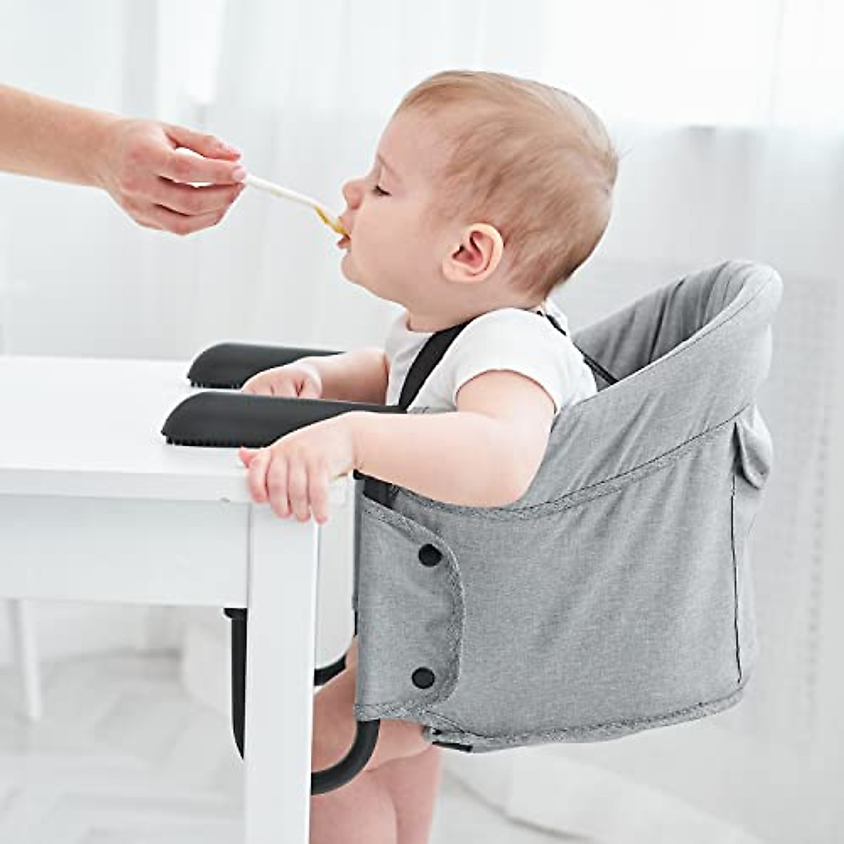 PandaEar Hook on Booster Quick Seat| Clip on Table High Chair for Home or Travel| Portable Fold-Flat High Load Design