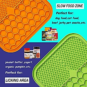 Kwispel Dog Licking Mat, 3 Pcs Large Licking Mat for Dogs with Suction for Anxiety, Peanut Butter Dog Licking Mat Slow Feeder Dispensing Treater Lick Pad for Dogs Cats Grooming Bathing and Training