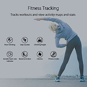 ASUS VivoWatch 5 (HC-B05) Intelligent Wearable smartwatch for Heart Rate, Skin Temperature and Sleep Monitoring with Built-in GPS and up to 14 Day Battery Life, Google Fit and Apple Health Supported