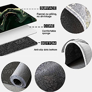 Black Metallic Rose Area Rug, Modern Minimalist Romance Indoor Non-Slip Kids Rugs, with Anti-Slip Easy Clean Carpet for Living Room Bedroom Kitchen Dining Room Home Office Floor Rug,5 x 7ft