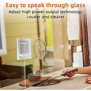 Retekess TW101 Window Speaker Support Mute, External Audio, Intercommunication Microphone for Business, Travel Agency, Hospital, School