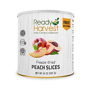 Ready Harvest Freeze Dried Peaches Freeze Dried Fruit, Freeze Dried Food Gluten Free Snacks, Fruit Snacks, Canned Food, Bug Out Bag Camping Essentials, Veggie Snacks #10 Can, 25-year shelf life 397g