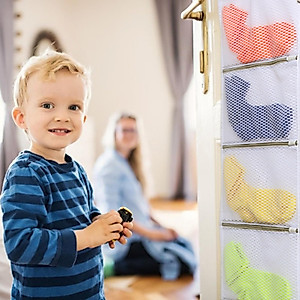 Hanging Closet Organizer with Pockets, 2-Pack Sock Organizers for Washing and Drying, Storage Bags can Organize Socks, Bra Underwear Underpants and Scarves Gloves, Hanging Travel Organizer