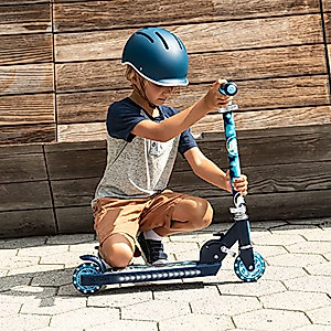 Jetson Jurassic World Dominion 2-Wheel Kick Scooter, LED Lights on Stem & Light-Up Wheels, Lightweight Frame, Height-Adjustable Handlebar, Lean-to-Steer System, Easy-Fold Mechanism, Ages 5+