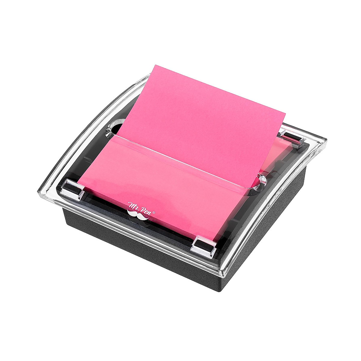 Mr. Pen- Pop Up Note Dispenser, 3"x 3", Black, Sticky Note Dispenser, Sticky Note Holder for Desk, Self-Stick Note Pad Holders, Sticky Note Pad Holder, Sticky Notes Holder for Desk