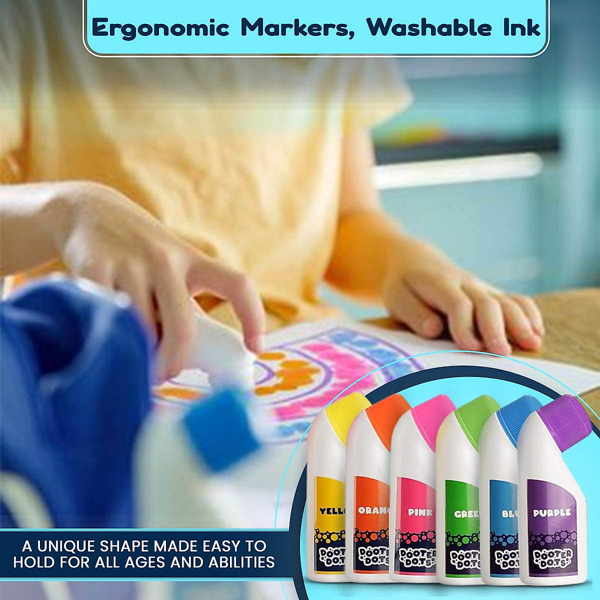 Dot Markers | Bingo Daubers Bright | Washable Art Markers for Toddlers Kids Adults | Arts and Crafts | Kids Art Supplies | Dot Paint Craft Kit | Toddler Painting Supplies | Drawing Coloring Set