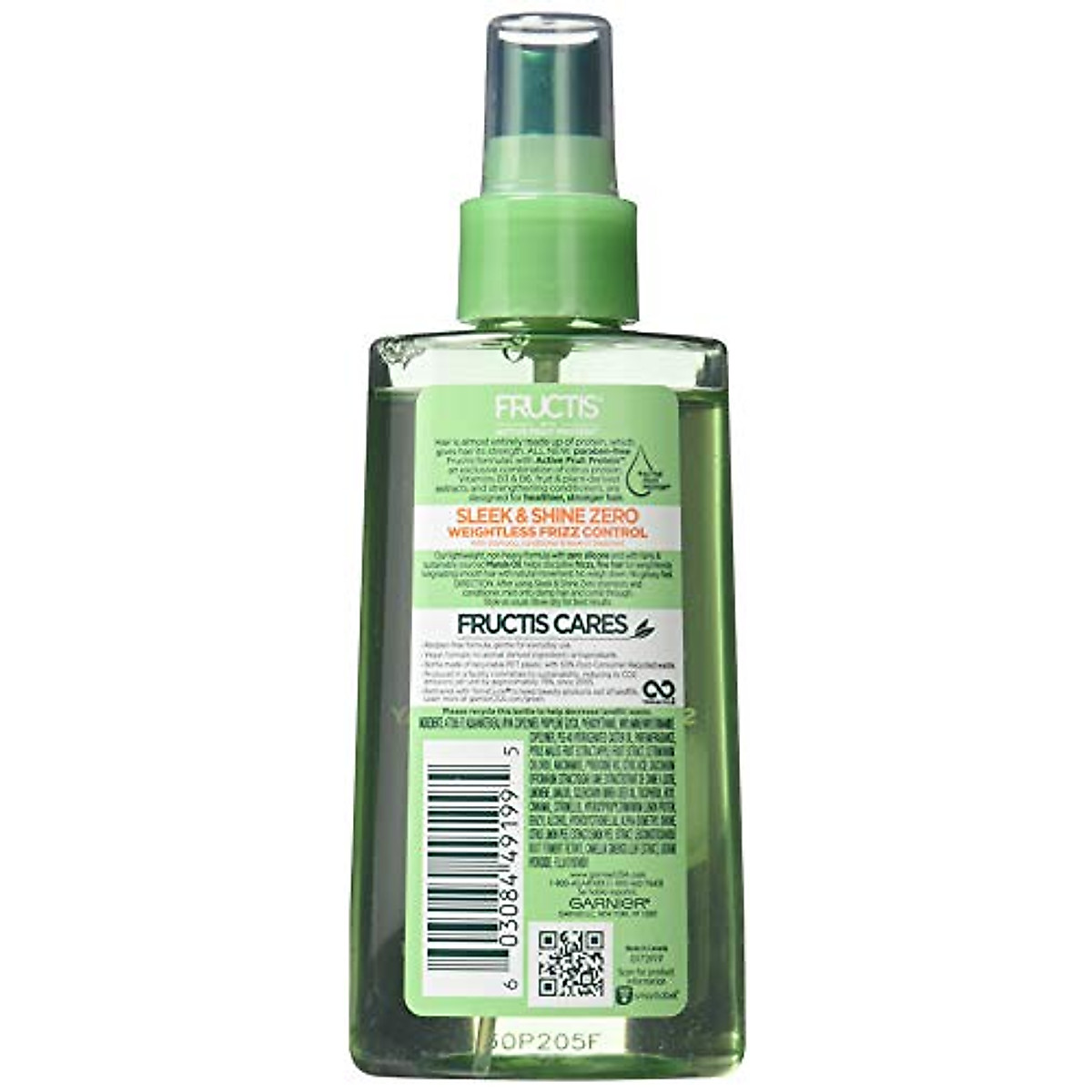 Garnier Fructis Sleek & Shine Zero Smoothing Light Spray light green, 5 Fl Oz