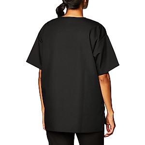 WonderWink Men's The Alpha Unisex V-Neck Scrub Top, Black, Medium