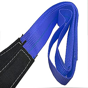 AsgenoX 2 Pack 2 "x6' Tow Strap with Reinforced Loops Vehicle Recovery Rope 18,000 lbs Pound Capacity Recovery Strap,Blue