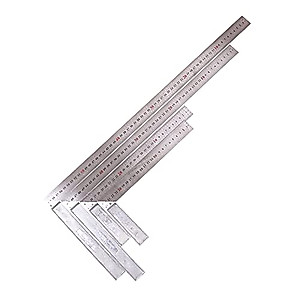 Framing Tools 4 Sizes Metal Steel Engineers Try Square Set Wood Measuring Right Angle Ruler 90 Degrees Measurement Instruments Tool (Color : B)