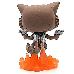 POP Marvel: Guardians of The Galaxy Vol. 2 - Flying Rocket Raccoon Funko Pop! Vinyl Figure (Bundled with Compatible Pop Box Protector Case), Multicolored