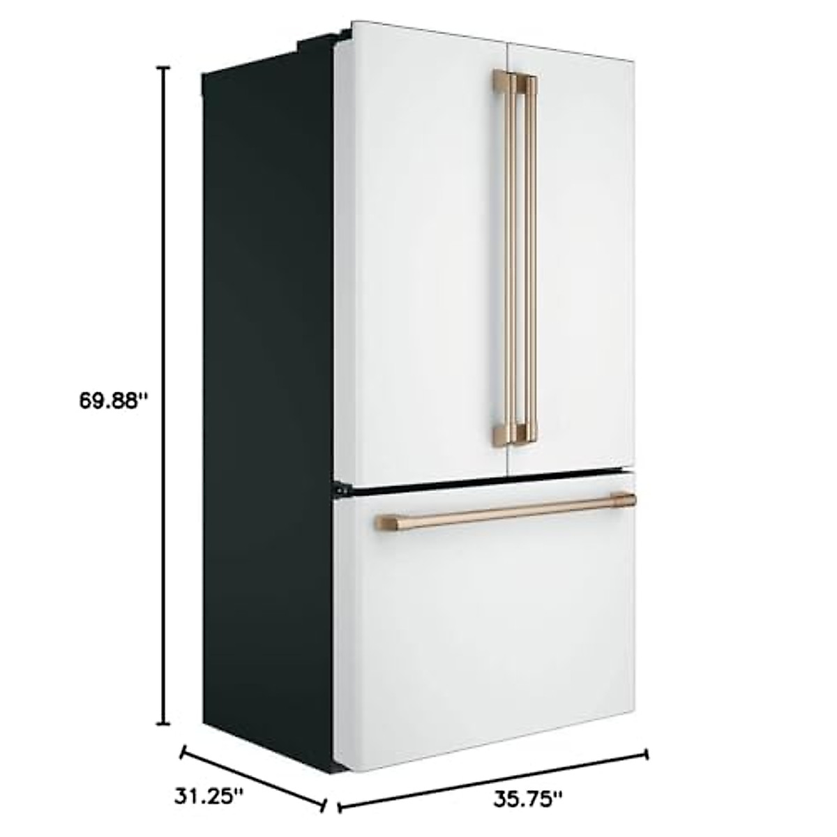 Cafe CWE23SP4MW2 23.1 cu. ft. Smart French Door Refrigerator in Matte White, Counter Depth and Fingerprint Resistant