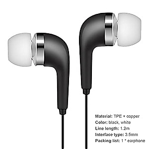 LAPUTA Wired Earbuds Headphones- in-Ear Noise Rejection Universal 3.5mm Stereo Sport Headset with Mic for School Gaming Sports Music Black One Size