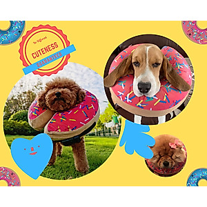 DIRTY LITTLE PAWS Inflatable Dog Colllar | Great Alternative to a Dog Cone or a Dog Cone Collar | Our Super Comfy Dog Donuts Make Excellent Recovery Collars for Dogs | Suitable for Large Dogs (Pink)