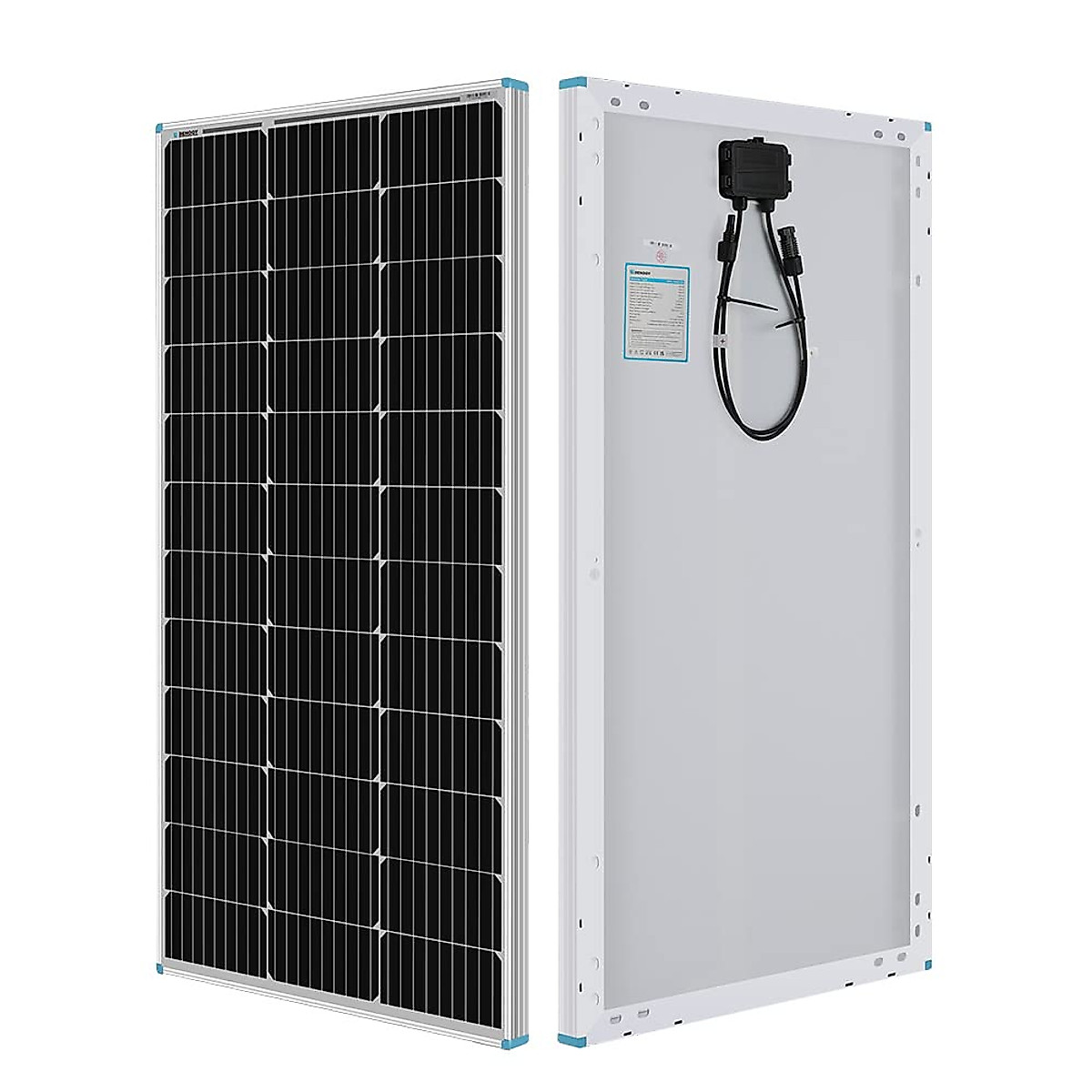 Renogy 100W Solar Panel + Z Brackets for RV/Marine Mounting
