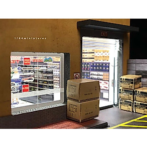 Diorama 1/64 Car Garage Model City Backdrop Car Parking Lot LED Lighting Scenery Model Toy