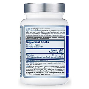 CanPrev Magnesium Bisglycinate (120 Count (Pack of 1), 200mg - Gentle)
