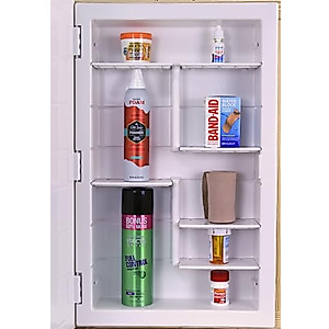 HomeSelects Dimondi Euro Modern Styled Broad Beveled Rectangle Mirror Recessed Bathroom Medicine Cabinet (26 Inch)