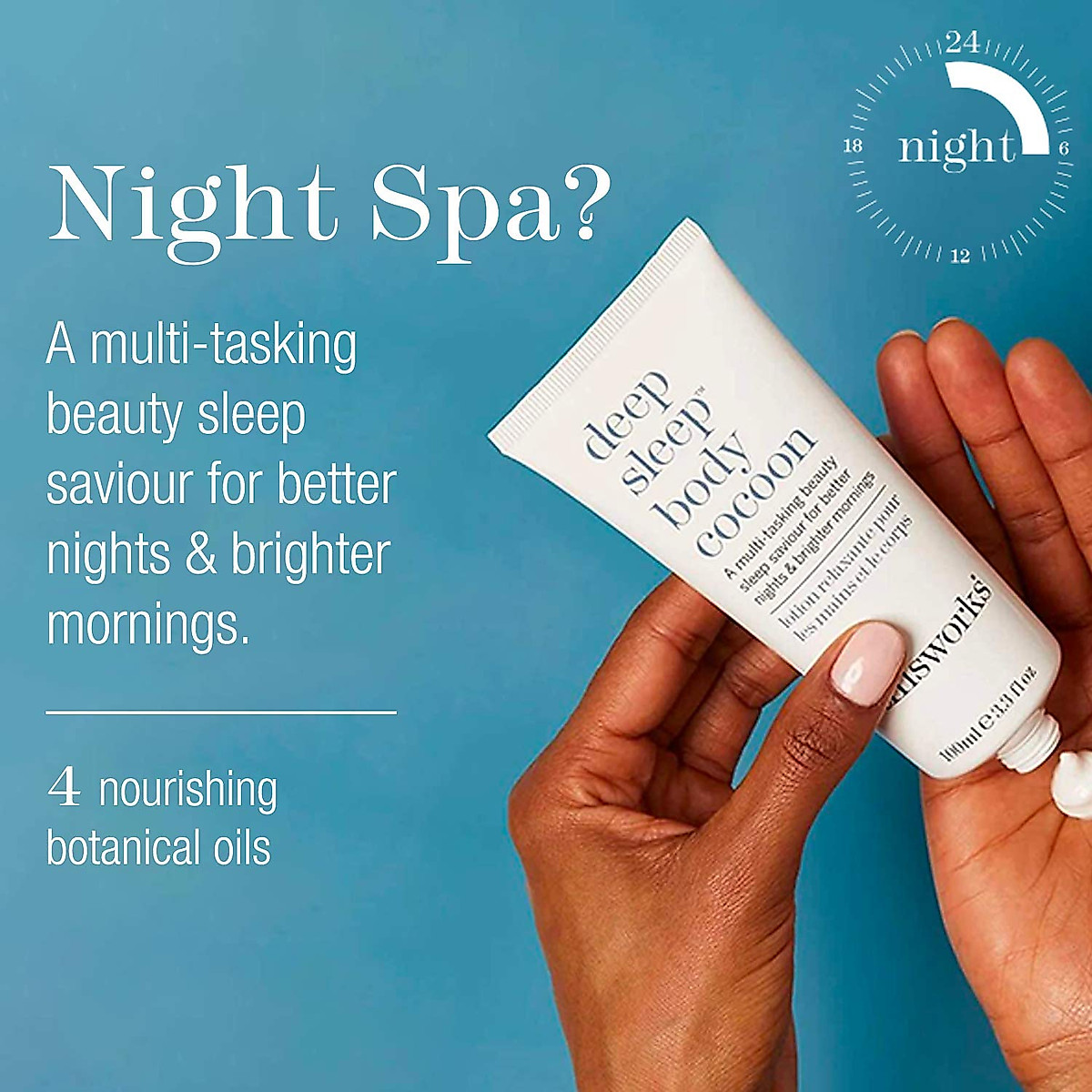 This Works Deep Sleep Body Cocoon | Multi-Tasking Night Cream with Lavender & Chamomile | Hydrates, Calms & Promotes Restful Sleep | Aromatherapeutic Formula, 3.3 oz / 100ml