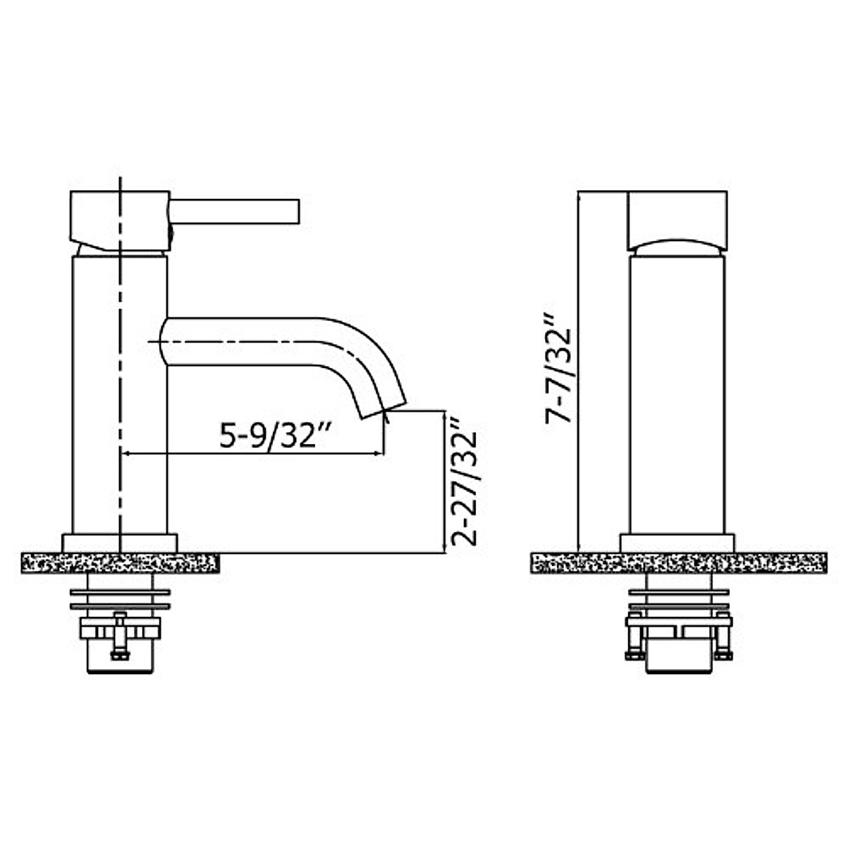 Dowell Single Hole Bathroom Faucet Lavatory Faucet Vanity Faucet,Brushed Nickel 8001 011 02
