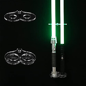 KAFENDA Lightsaber Wall Mount Lightsaber Vertical Mount For Wall Support 2 Lightsabers Acrylic Wall Mounted Lightsaber Holder