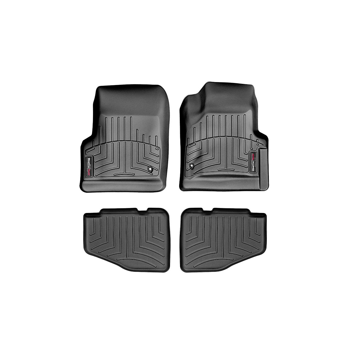 WeatherTech Custom Fit FloorLiners for Jeep Wrangler 2-Door, Wrangler Unlimited 2-Door - 1st & 2nd Row (44042-1-2), Black