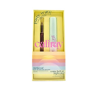 Caliray Party Wave Mascara & Eyeliner Gift Set:: Come Hell or High Water Volumizing Tubing Mascara in Black and Surfproof Easy Glider Eye Definer Waterproof Eyeliner Pencil in Black