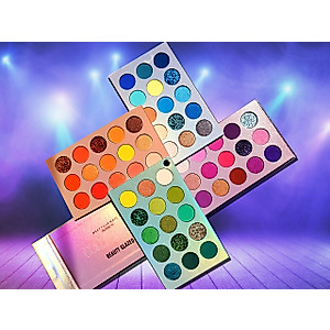 MYUANGO Color Board Eyeshadow Palette - Highly Pigmented 60 Shades Matte Shimmer Glitter Vegan Makeup Palette for Beginners - Waterproof, Blendable, Long-Lasting - Cruelty-Free