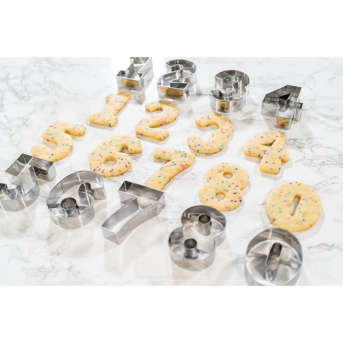 Bakerpan Stainless Steel Number 1 Cookie Cutter, Cookie Cutter Number One Shapes, 3 1/2 Inch - Set of 2