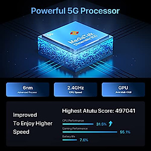 UMIDIGI A13 PRO MAX 5G Cell Phone, 17GB+256GB Android 12 Unlocked Smartphone with 6.8" Full Screen 64MP AI Triple Camera MediaTek Dimensity 900 5150mAh Battery Smartphones Black