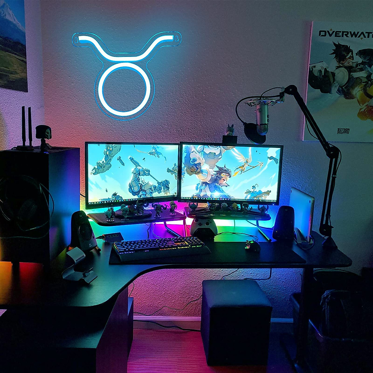 BerniceKelly The Zodiac Horoscope Neon Sign, Taurus LED Neon Signs for Wall Decor, Astrology Zodiac Horoscope Neon Lights Beautiful Spiritual, Birthday Party, Home Kids Room Decor Taurus