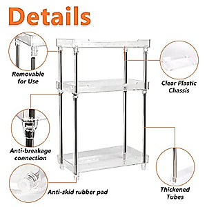 Shengfoo Bathroom Organizer Countertop, 3 Tier Vanity Tray Makeup Organizer, Multifunctional Acrylic Bathroom Counter Organizer in Perfume Skincare Bathroom Supplies and More