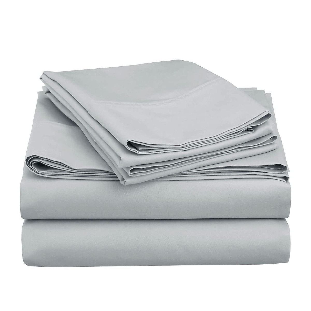 MOONLIGHT20015 Silver King Size Duvet Cover – Soft 3 Piece Double Brushed Microfiber Duvet Cover Set with Button Closure, 1 Duvet Cover King Size 104x90 inches and 2 Pillow Shams