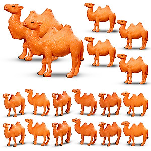 24 Pcs Camel Figurines Hand Painted Miniature Animal Statue Desert Camel Figures Animal Figurines Toys Camel Models for Table Desktop Cake Toppers Collection Home Ornaments Decor