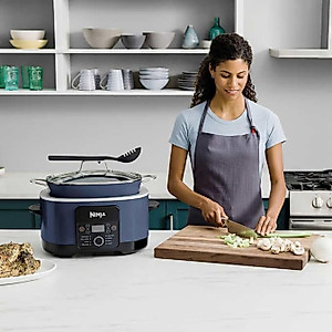 Ninja Foodi PossibleCooker PRO 8.5Qt 8-in 1 Multicooker Replaces 14 Appliances Triple Fusion Heat Cooks 30% Faster Slow Cooker Steam Oven Food Warmer Nonstick Pot Sauté Pan Dutch Oven - Navy (Blue)