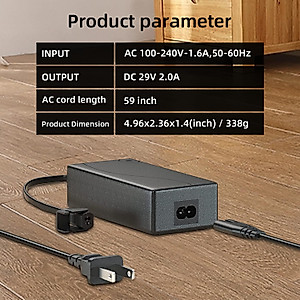 Weilianda Power Recliner Power Supply,Recliner Power Cord Replacement,AC/DC Switching Power Supply Transformer 2-Pin 29V 2.0A Adapter with AC Power Cord,Perfect for Lift Chair or Power Recliner Sofa