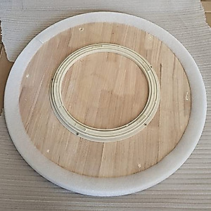 REDEXI Wood 30in Rotating Serving Tray Large Dining Table Turntable Round Rotatable Serving Plate Kitchen Countertop Lazy Susan Heavy Duty Tray, Rustic Style (Size : 80cm/30in)