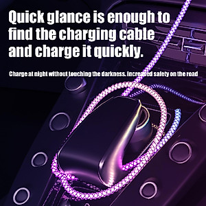 MOSHOU USB C Glowing Charging Cable 3ft, RGB Light Gradual Lighting USB C to USB C, PD 100W Fast LED Charging Wire Glowing Cable for Samsung Galaxy S24/S23/S22/S21Plus A60 A50 Note 20 (TypeC to TypeC)