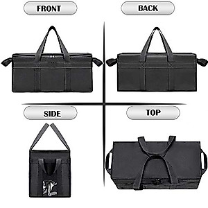 Brandzini Insulated Delivery Grocery Bag Carrier, 22" X10" X10", Ideal for Uber Eats, Postmates, Doordash, Catering, and Grocery Shopping