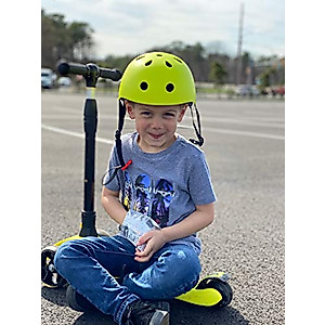 Bee Free 3 Wheel Kick Scooter for Toddlers and Kids, Adjustable Handlebars, Light Up LED Wheels, Foldable, Rear Foot Brake, Wide Stable Deck, Boys and Girls Ages 2-5, Up to 100 LBS, Yellow