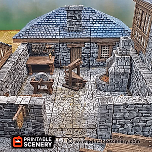 3DEGOS Smithy Tools Blacksmith Furniture Set DND Terrain 28mm for Dungeons and Dragons, D&D, Pathfinder, Warhammer 40k, RPG, Miniatures, Age of Sigmar, Tabletop, D and D, Dungeons and Dragons Gifts
